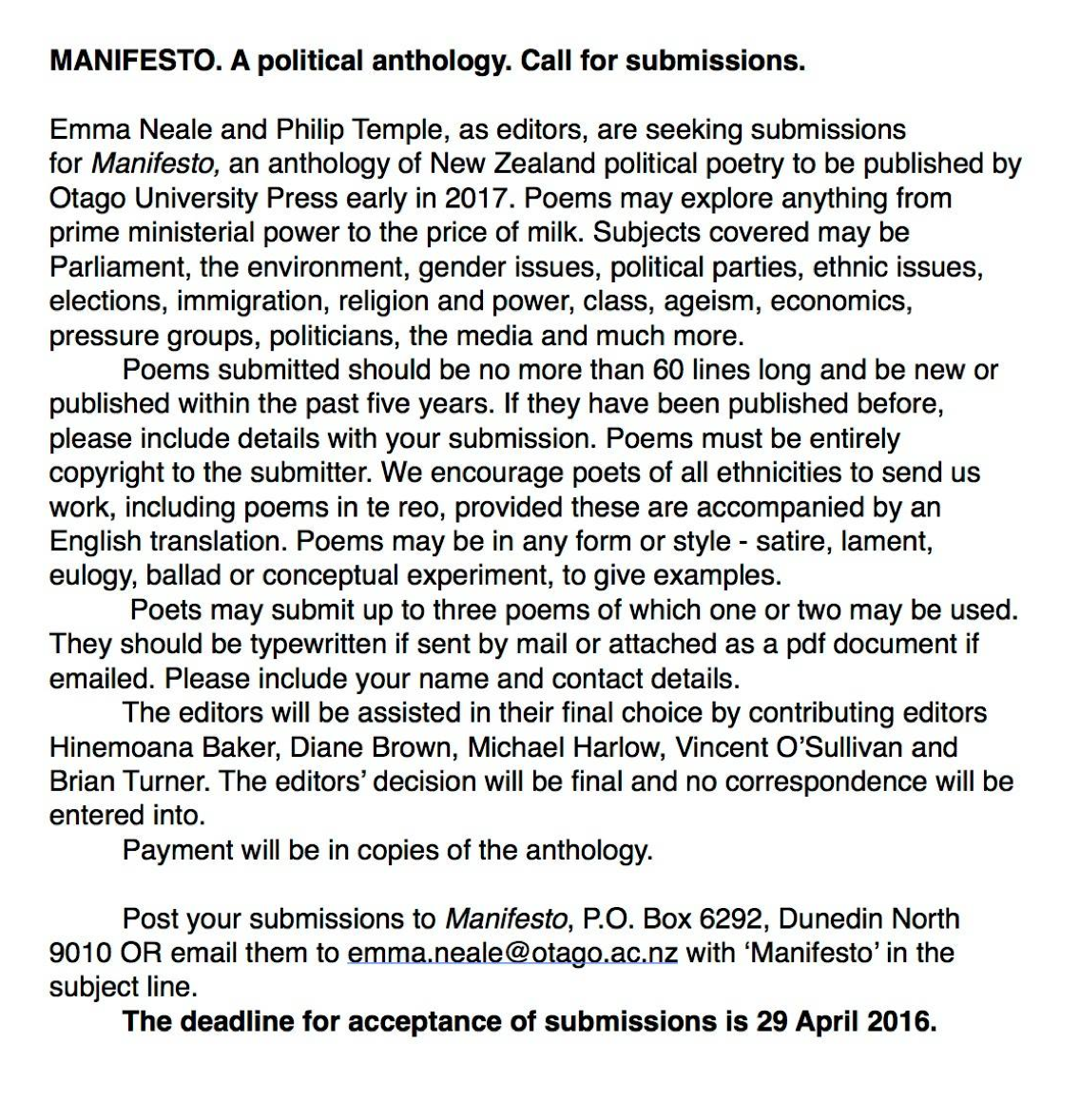 A call for political poetry for a new anthology | NZ Poetry Shelf