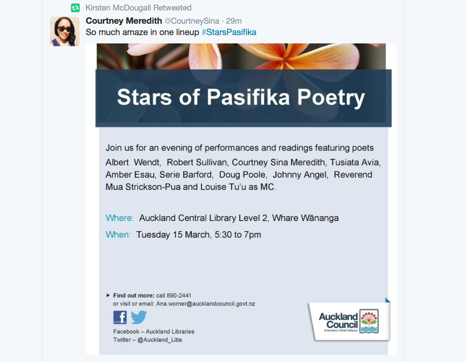 Stars of Pasifika Poetry at Auckland Library | NZ Poetry Shelf