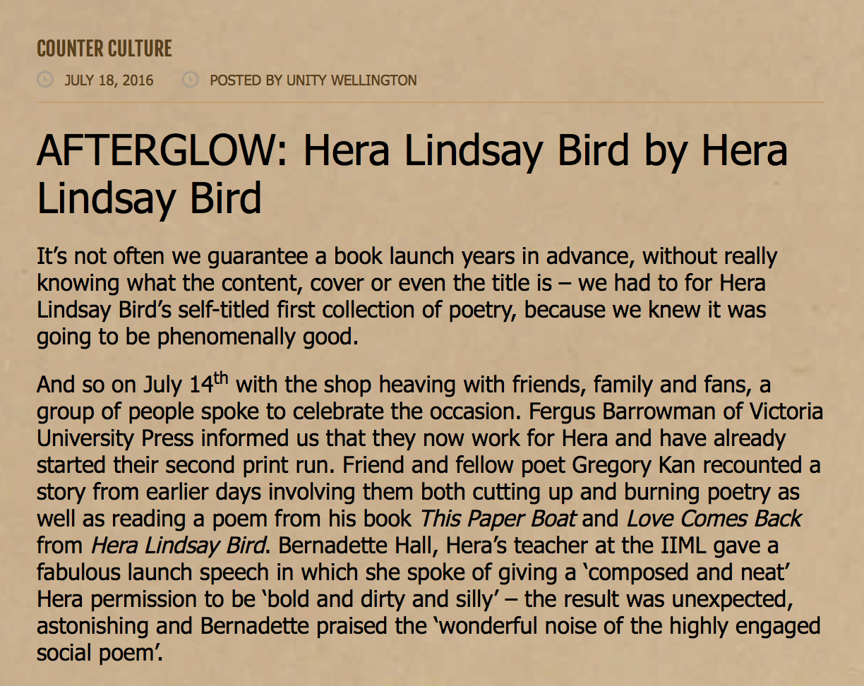 Is Hera Lindsay Bird a flash in the pan? | NZ Poetry Shelf
