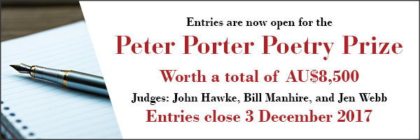 Entries now open for the Peter Porter Poetry Prize | NZ Poetry Shelf