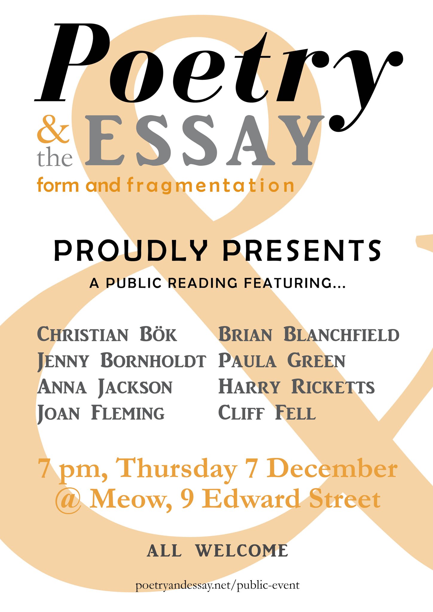 Poetry & Essay conference: a poetry reading at Wellington’s Meow | NZ ...