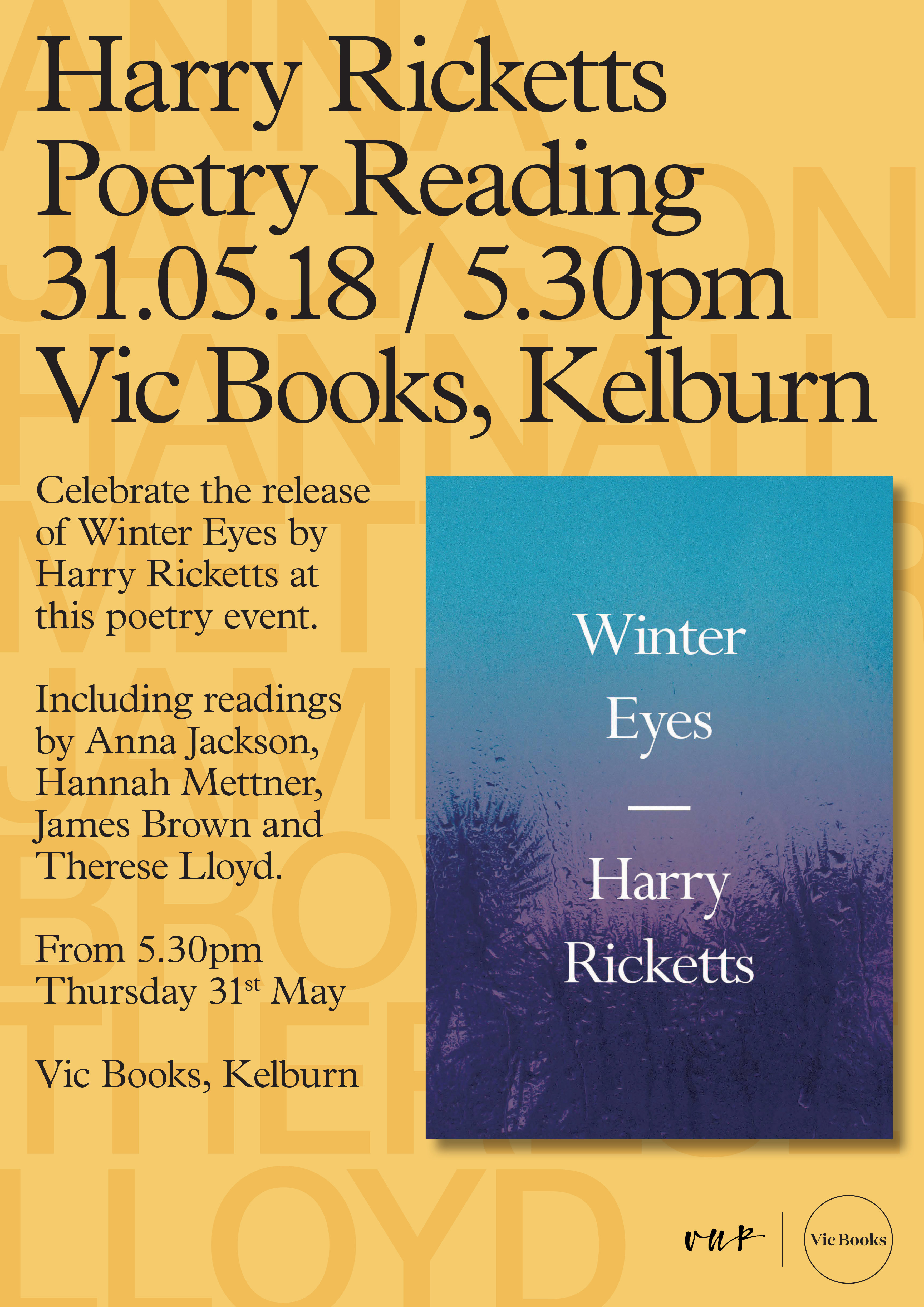 Harry Ricketts is launching his new poetry collection | NZ Poetry Shelf