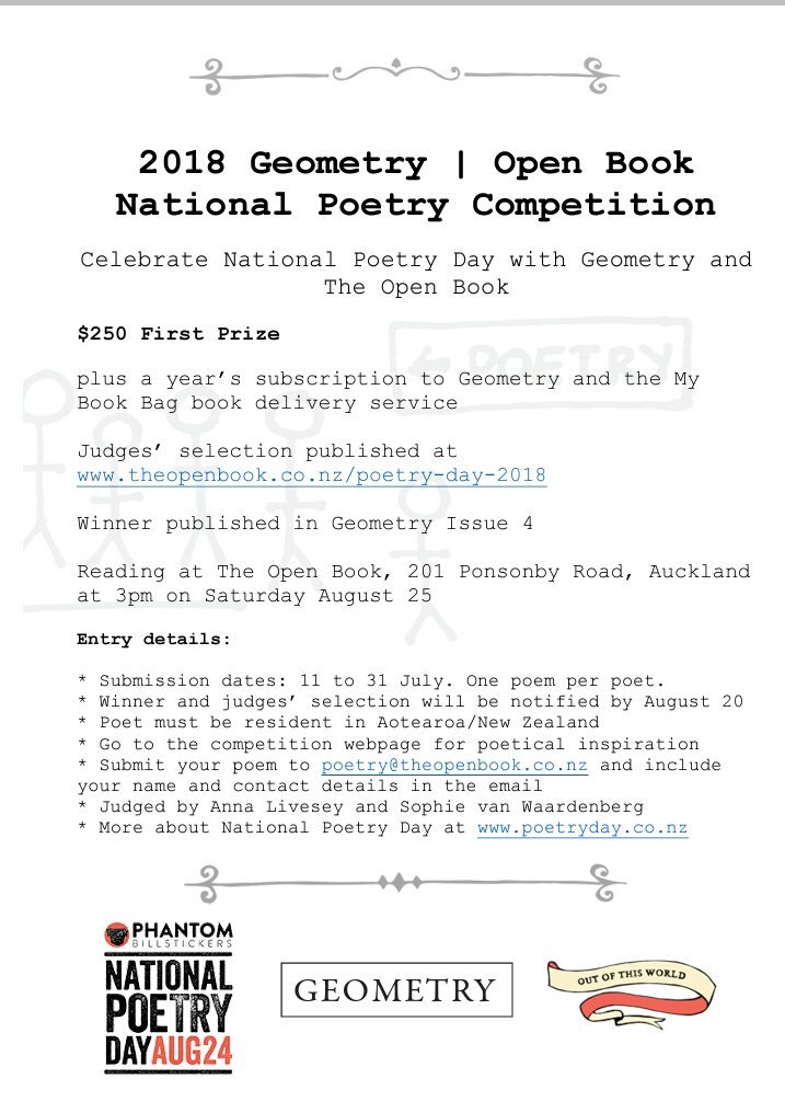National Poetry Day: 2018 Geometry / Open Book poetry competition | NZ ...