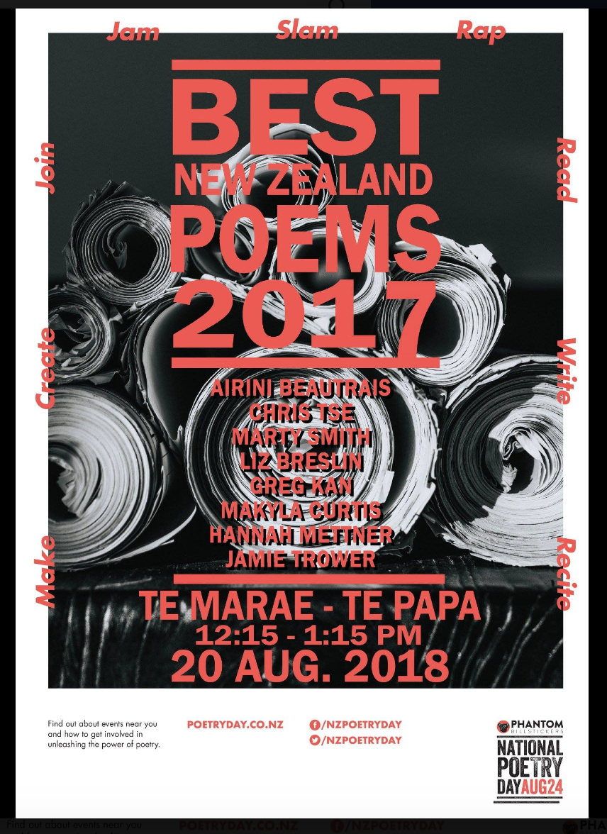 Poetry Day: Best NZ Poems event at Te Papa | NZ Poetry Shelf
