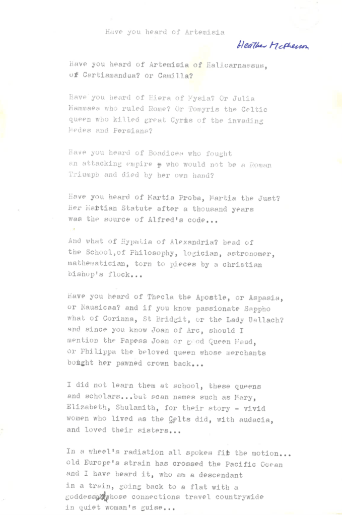 Poetry Shelf Classic Poem: Emer Lyons on Heather McPherson | NZ Poetry ...