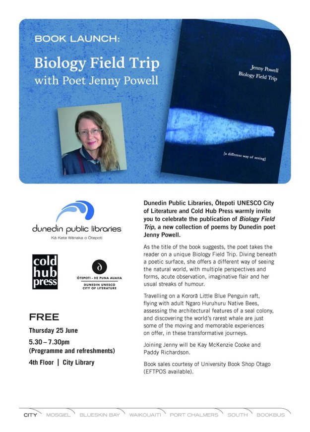 Poetry Shelf noticeboard: Jenny Powell book launch | NZ Poetry Shelf
